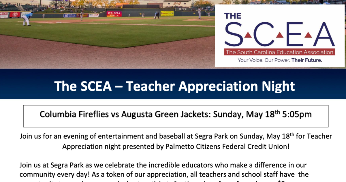 Teacher Appreciation Night at Fireflies | The SCEA